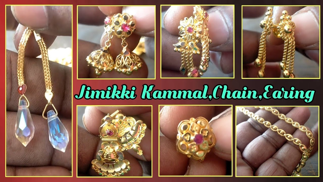Jimikki Kammal Earing Chain With Price | Jewellery Collection - YouTube