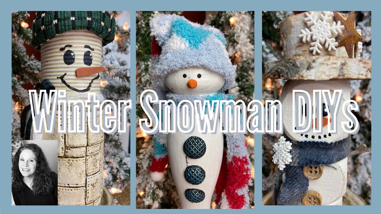 Fun & Affordable Winter Snowman DIYs Using Dollar Tree // Tin Cans ...