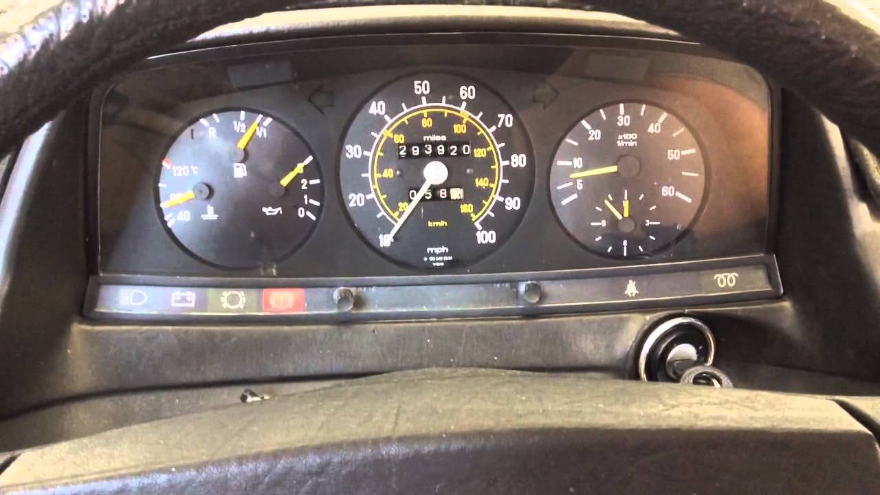 OEM Tachometer installed into a 5 speed Manual Euro Spec 1984 300d Non ...