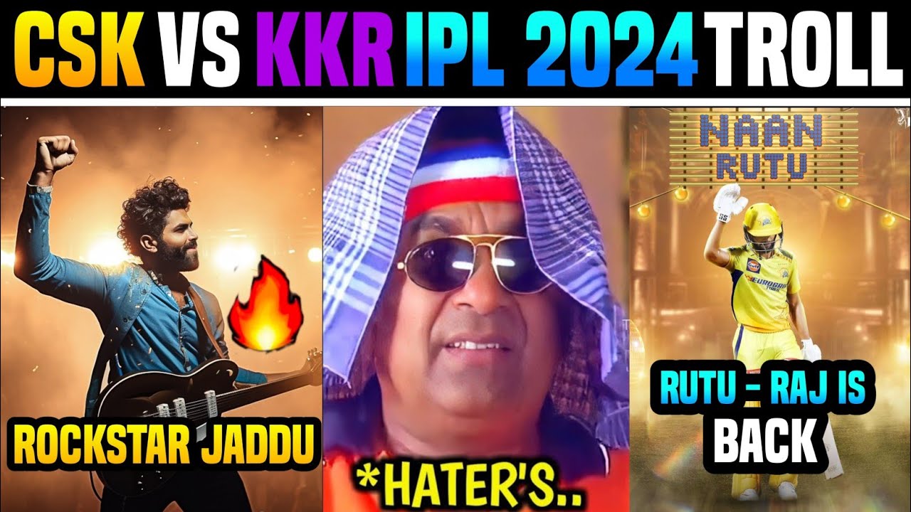 CSK VS KKR IPL 2024 IPL TROLL | TELUGU TROLLS | DHONI | NARINE ...