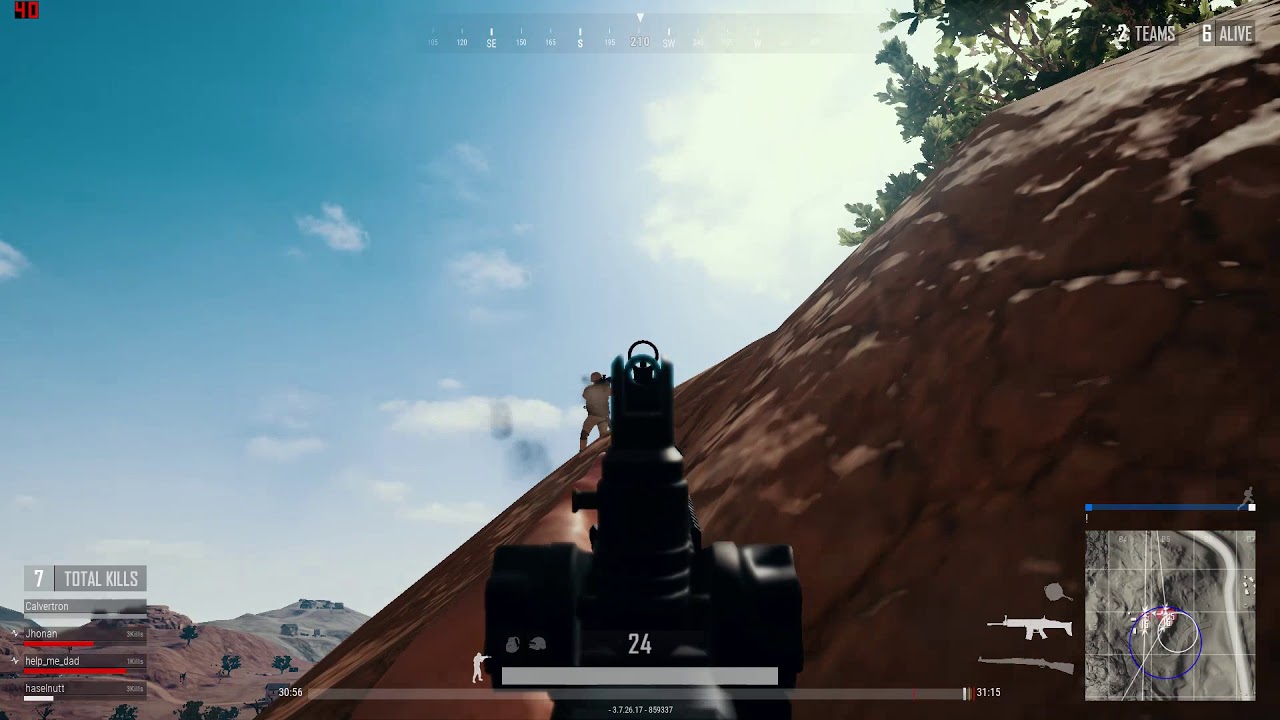 SCAR-L Iron sights in the clutch - YouTube