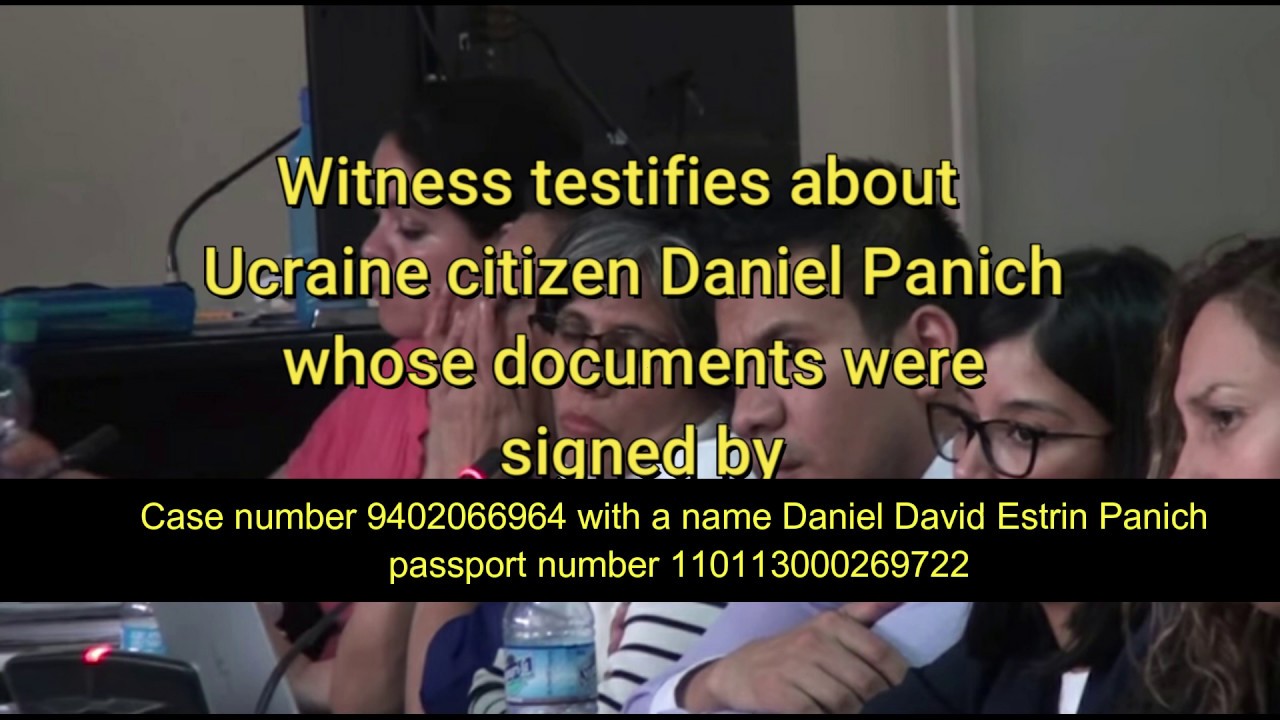 Testimony about Ucranian citizen David Panich - YouTube
