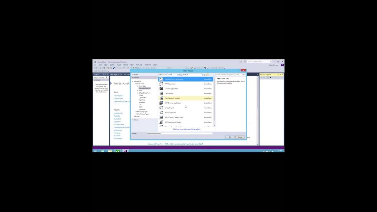 Visual Basic 2013 introduction - YouTube