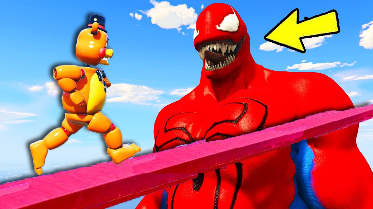 CAN TOY Freddy Animatronic beat VENOM SPIDERMAN GTA 5 MODS FNAF - YouTube