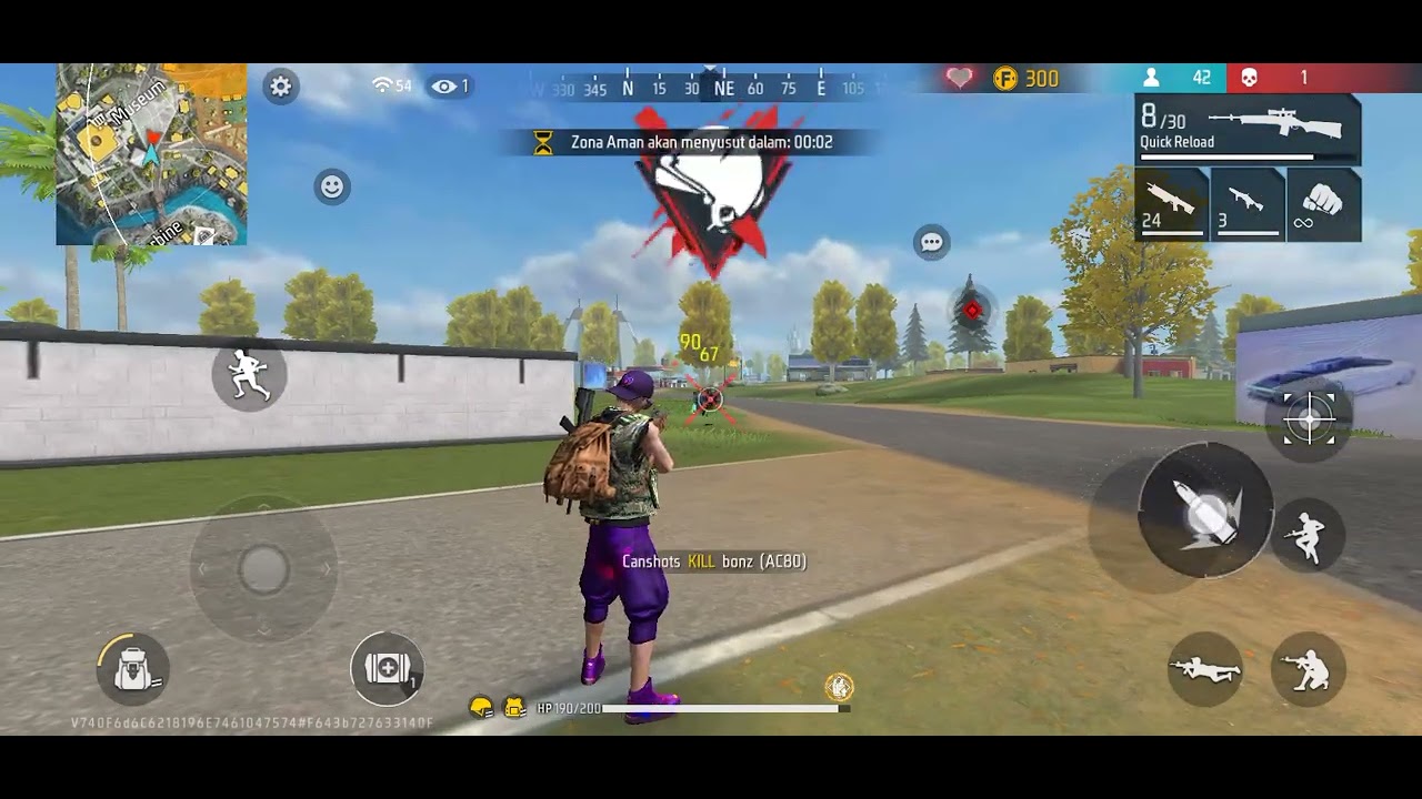 3 kill push battle royal impossible - Free fire battle solo vs squad in ...