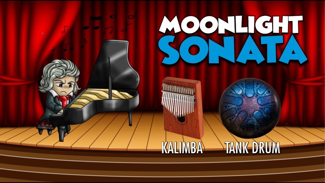 Beethoven - Moonlight Sonata / Kalimba-Tank Drum-Uku Bass Cover - YouTube