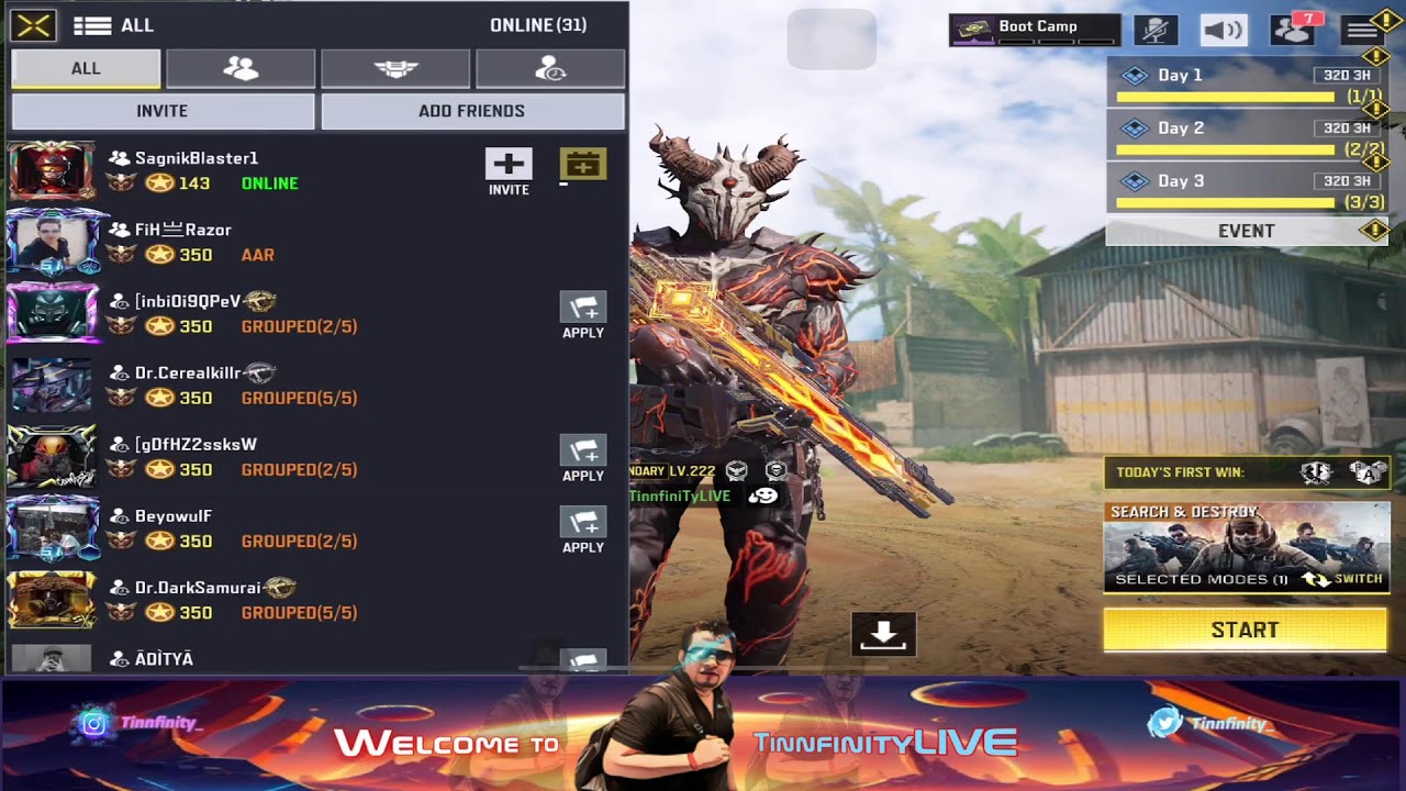 CODM LIVE | Way to top 5000 with TinnfinityLive #codm - YouTube