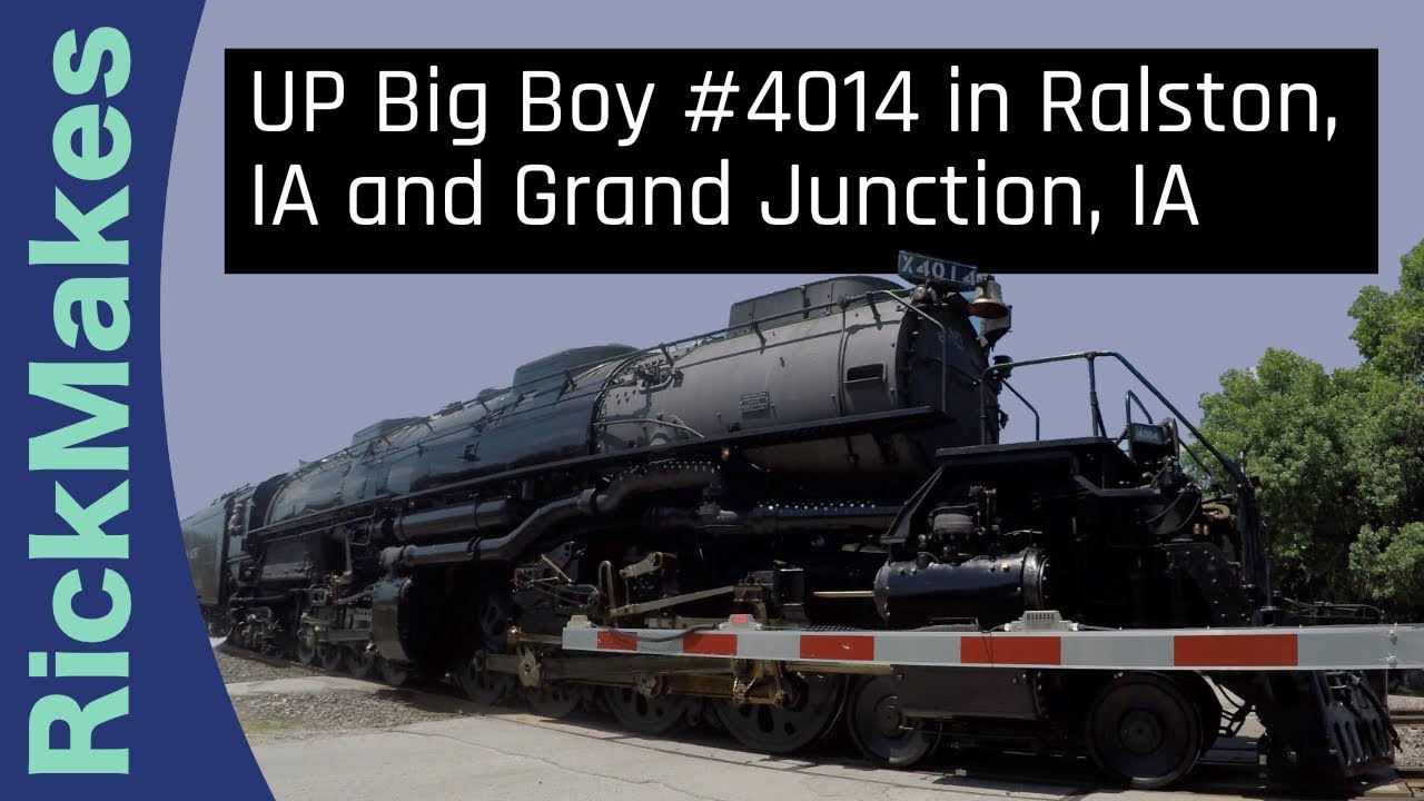 UP Big Boy #4014 in Ralston, IA and Grand Junction, IA - YouTube