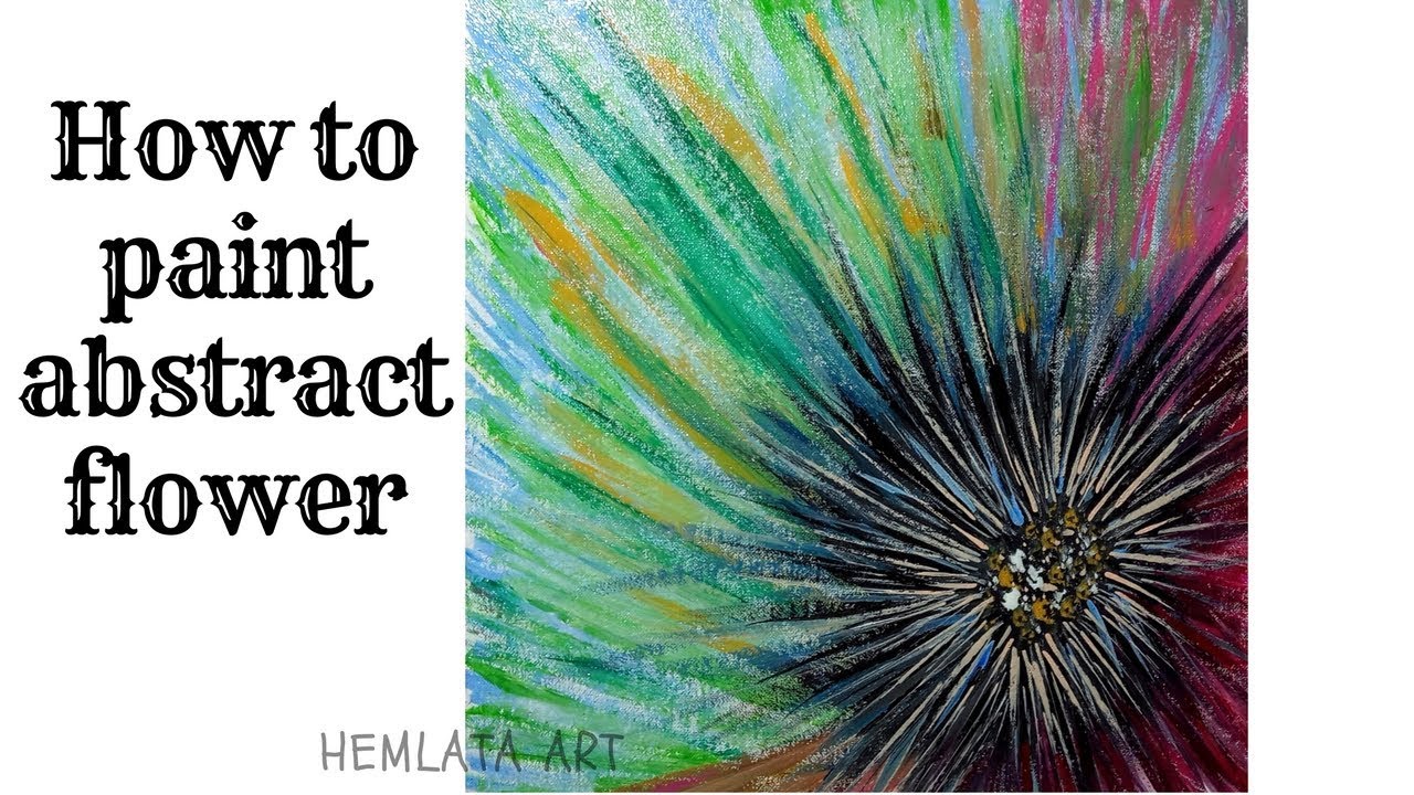 how to paint abstract flowers with acrylics - YouTube