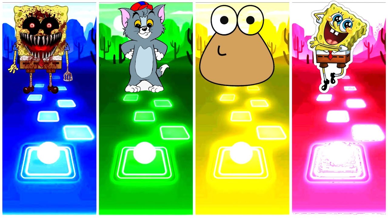 Slendybob 🆚 Tom and Jerry 🆚 Pou Coffin 🆚 SpongeBob SquarePants Tiles ...