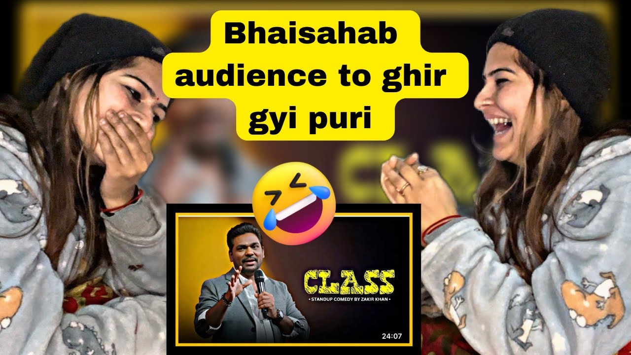 pahadi girl reaction on CLASS😂|Zakir khan| Standup comedy| Sukha puri 8 ...