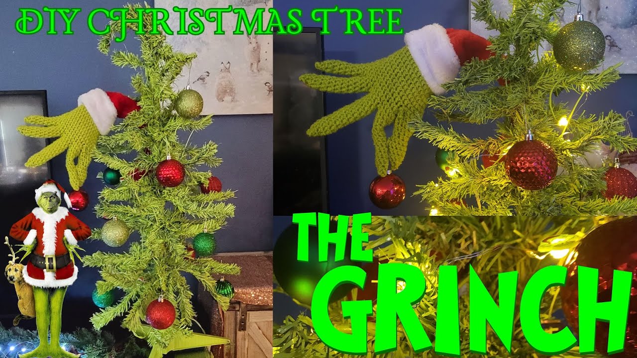 DIY GRINCH Christmas Tree made with items from HOBBY LOBBY and DOLLAR ...