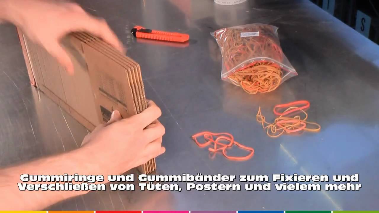 Gummibänder und Gummiringe | www.nordpack.de - YouTube
