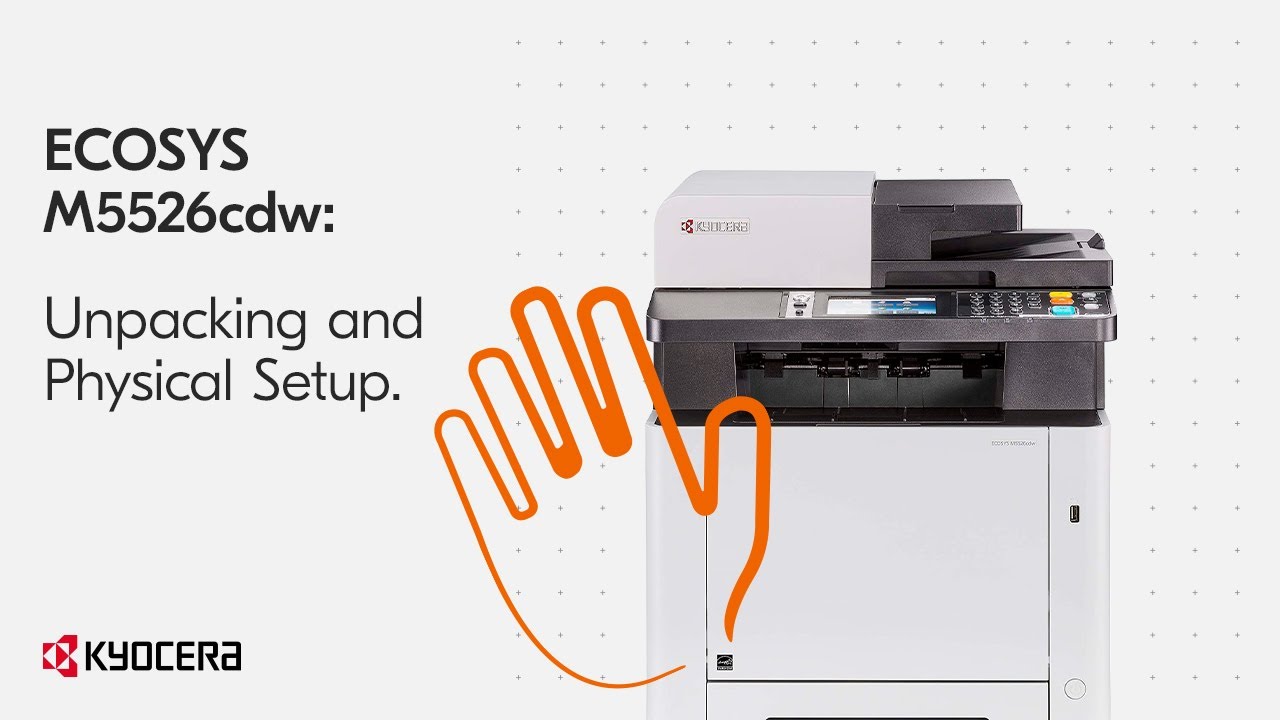 ECOSYS M5526cdw - Unpacking and Physical Setup - YouTube