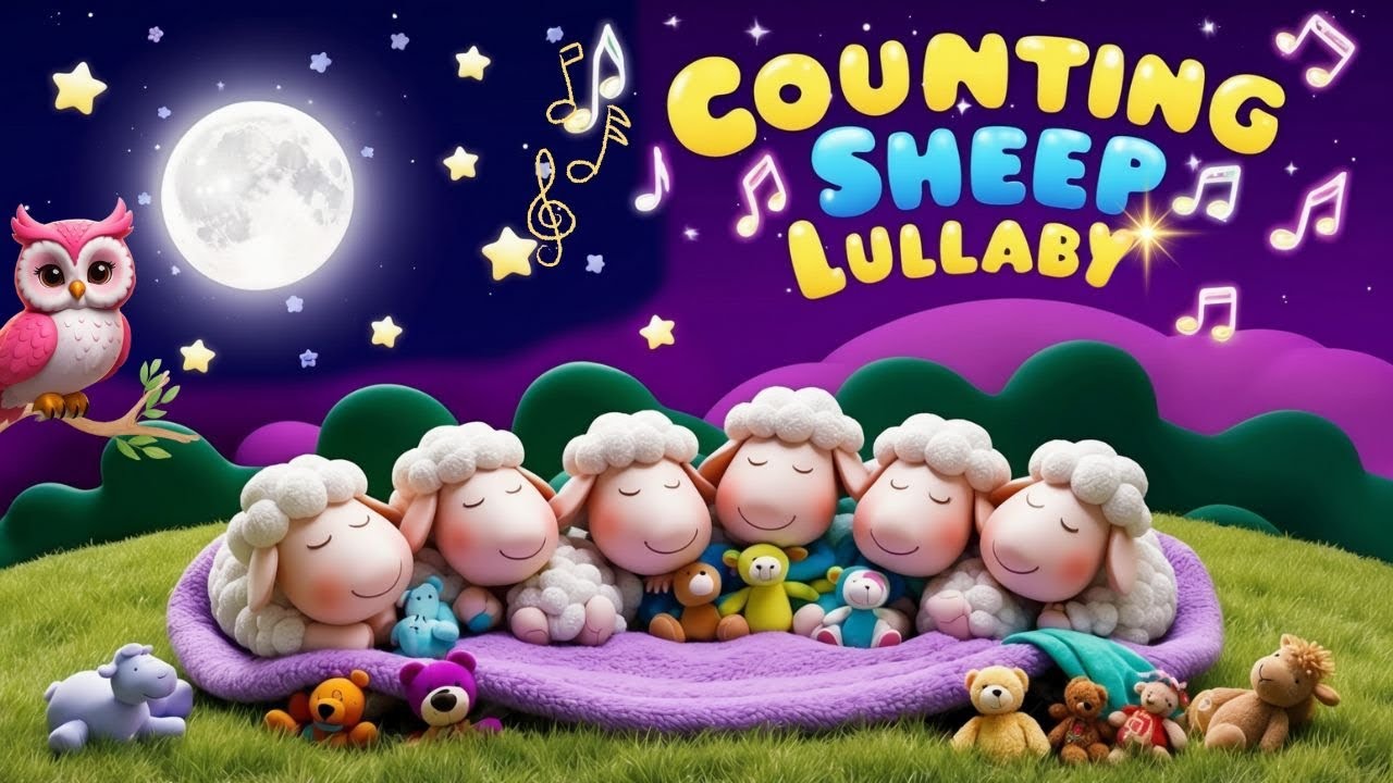 Calm Counting Sheep Lullaby-Learn Numbers 1-10 | Fun Educational Video ...