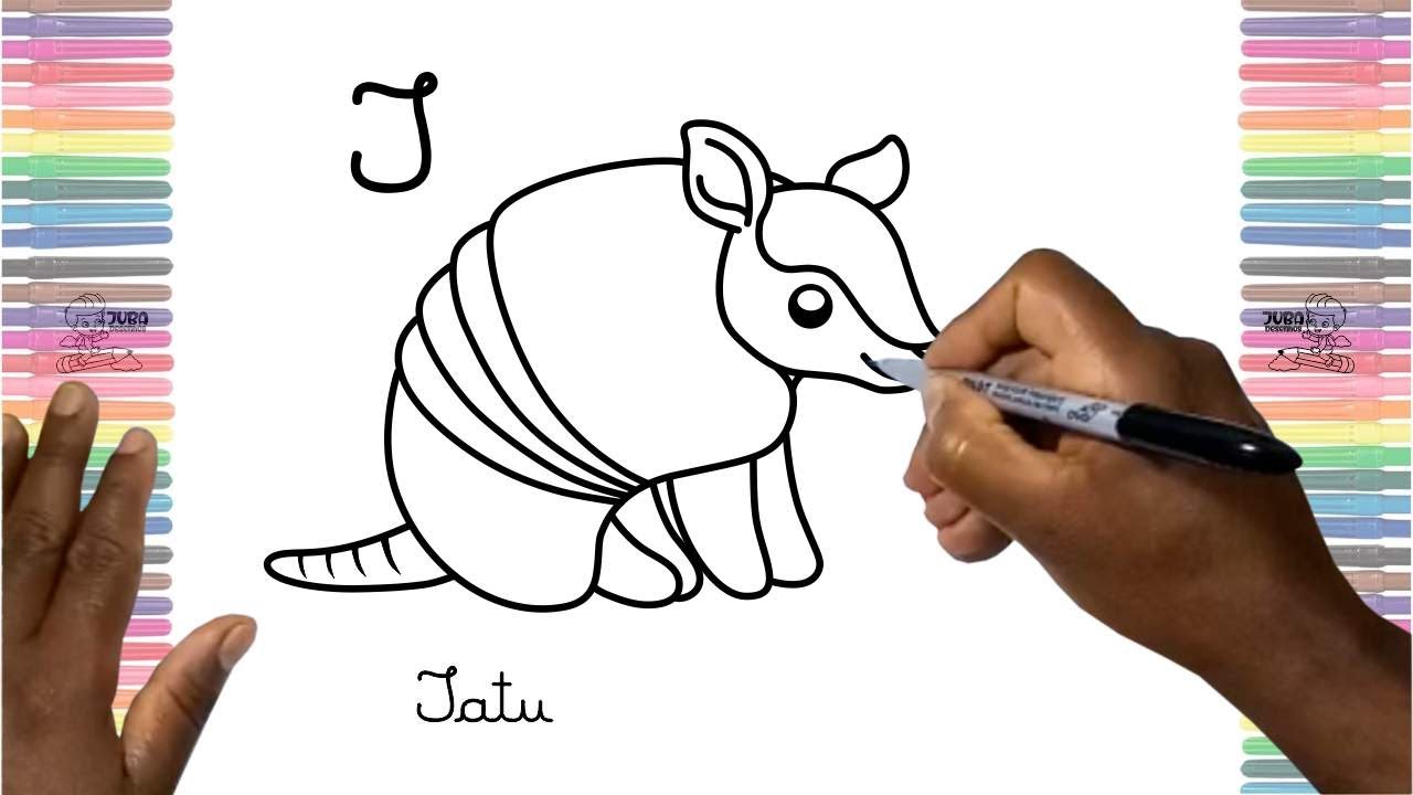 Como Desenhar Um Tatu Fácil - RETOEDU