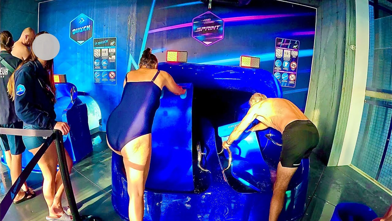 Sprint Mat Racer Water Slide at Aquascope Waterpark in France - YouTube