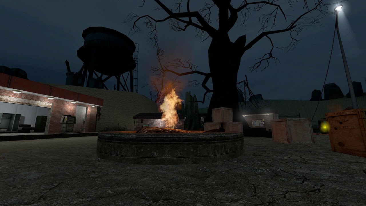 Calming Ambience Of Campfire, Wind And Zombie Howl With Gmod - YouTube