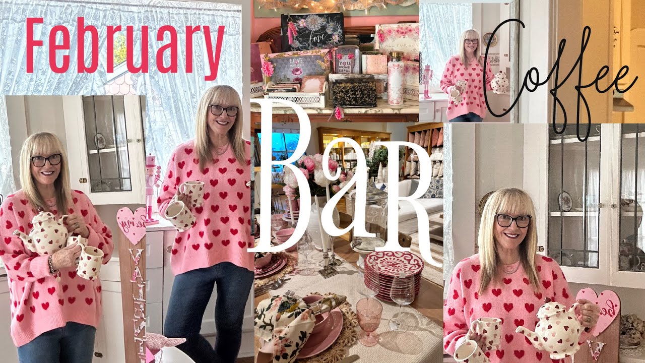 💗February Coffee Bar/ Simple February Decor Ideas/ 🏠 - YouTube