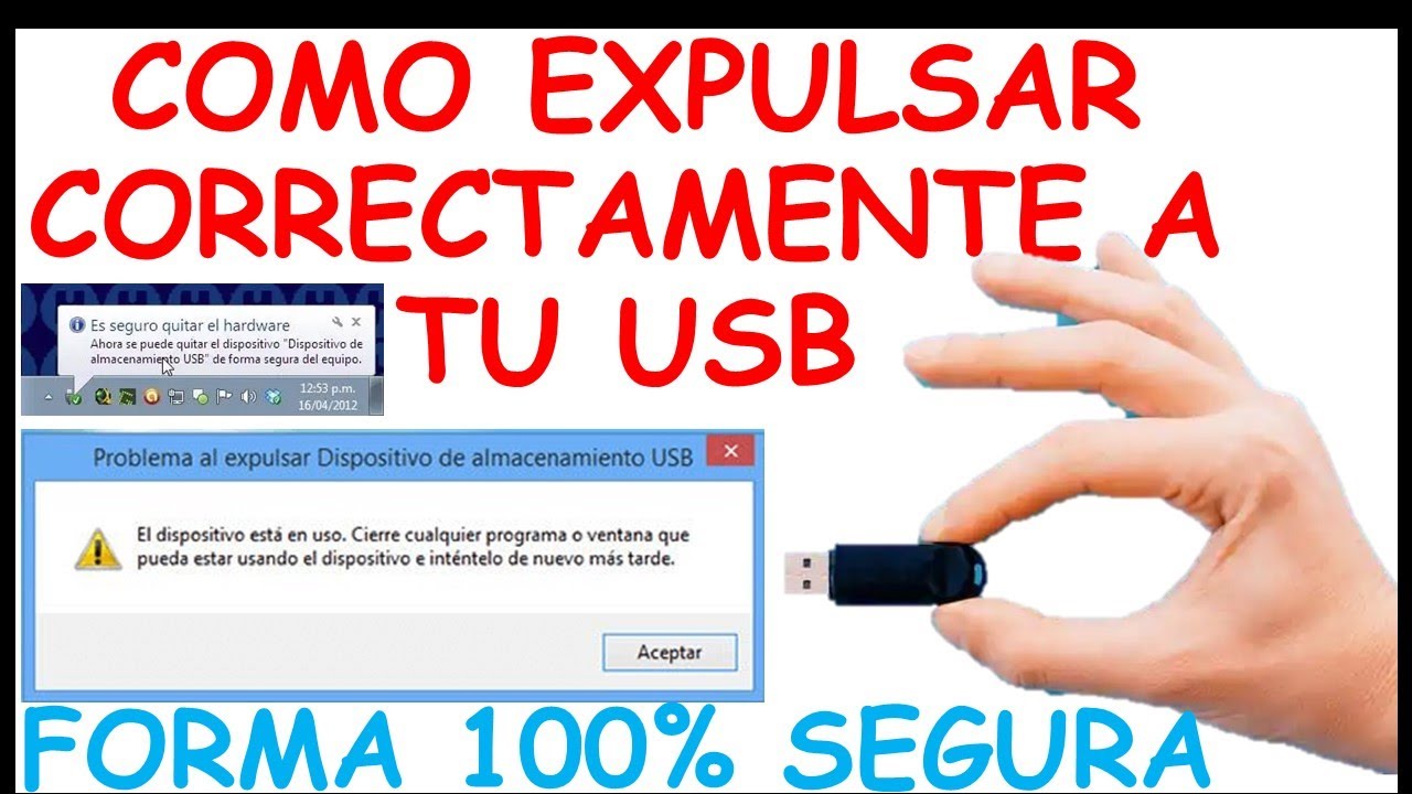 💥Como EXPULSAR correctamente tu USB o PENDRIVE de la COMPUTADORA o ...