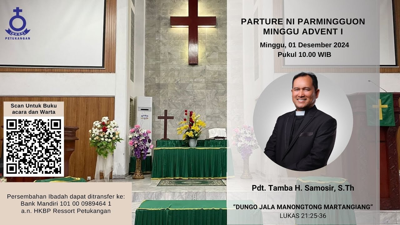 PARTURE NI PARMINGGUON MINGGU ADVENT I, MINGGU 01 DESEMBER 2024 - YouTube