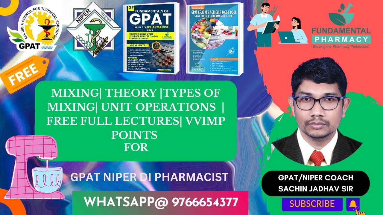 MIXING||THEORY|| MIXERS||TYPES OF MIXTURES|| UNIT OPERATIONS||GPAT ...