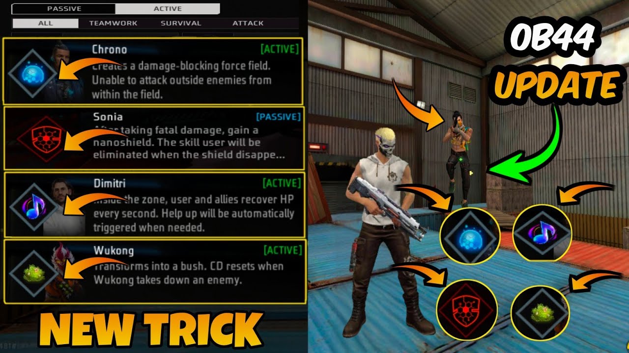 FF OB44 UPDATE TIPS AND TRICKS 🔥 | FREE FIRE NEW OB44 UPDATE 🥳 | FF MEG ...