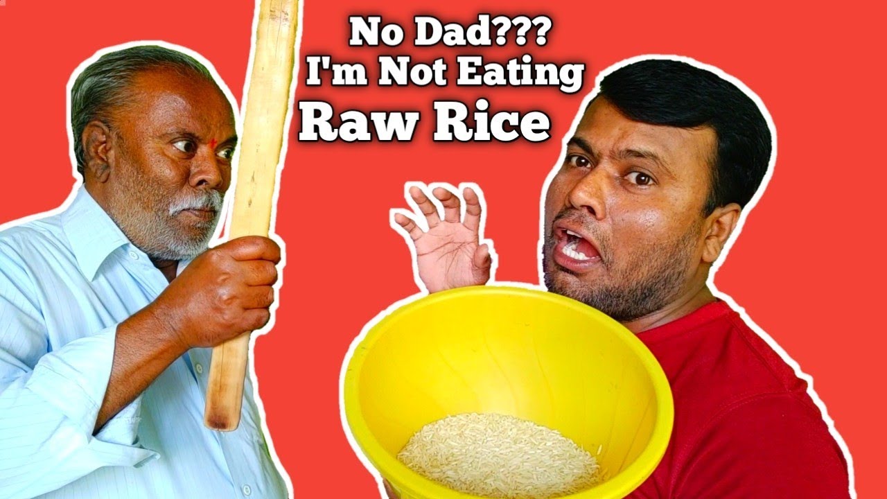 RAW RICE EATING | EATING BASMATI RAW RICE, MY FATHER WAS ANGRY - YouTube