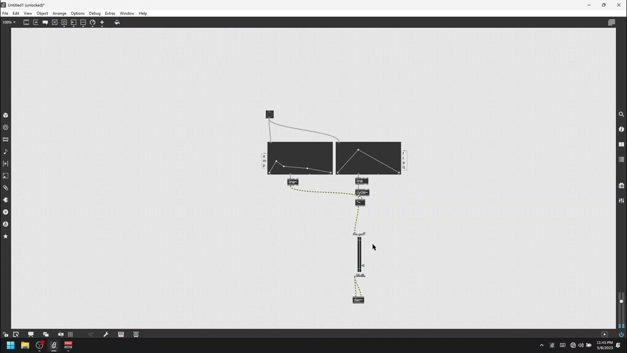 drum sounds from scratch v1 (max/msp live coding) - YouTube