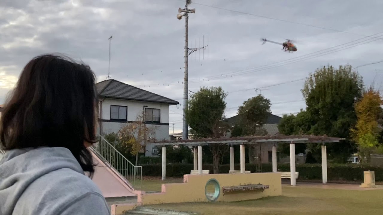 Eachine E130 outdoor with strobe light #eachineE130 #rchelicopter - YouTube