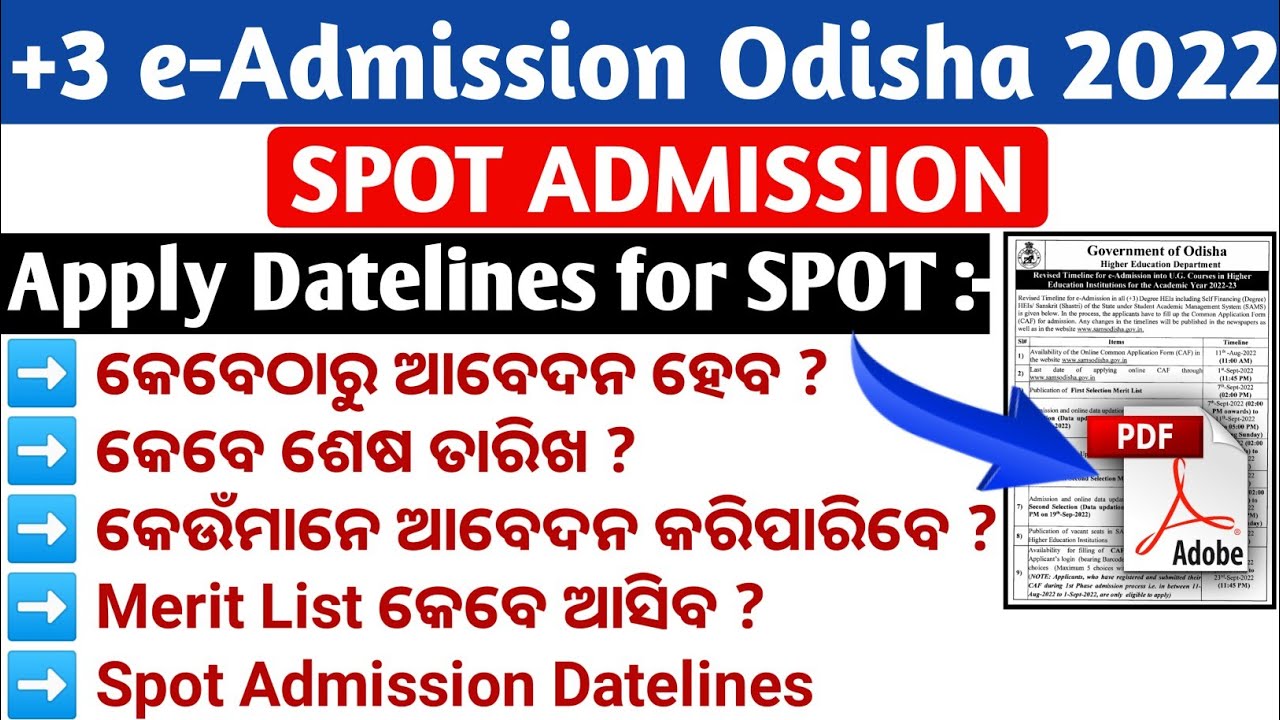 +3 Spot Admission Datelines 2022, Who Can Apply in +3 Spot Full ...