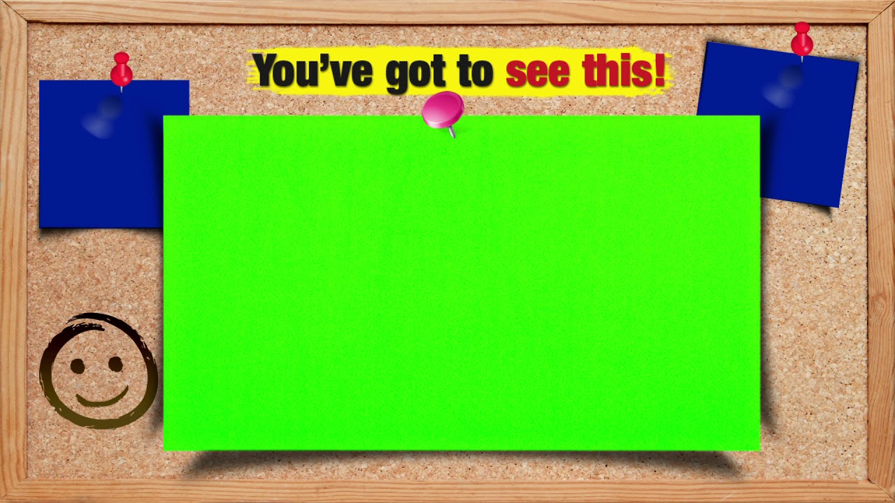 Green Screen Notice Board Panel - YouTube