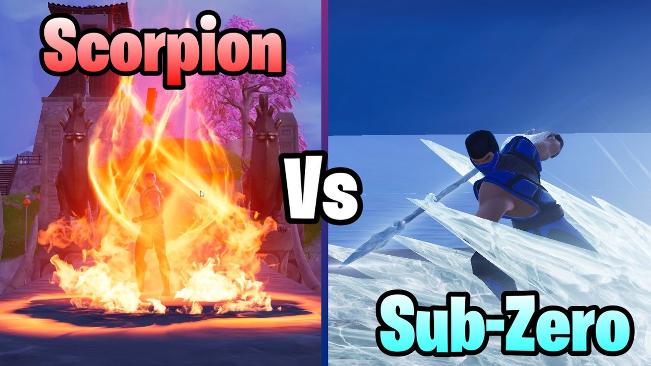 Sub Zero Vs Scorpion MK3 Full Fight In Fortnite! - YouTube