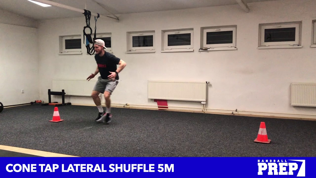 Cone tap Lateral Shuffle 5m - YouTube