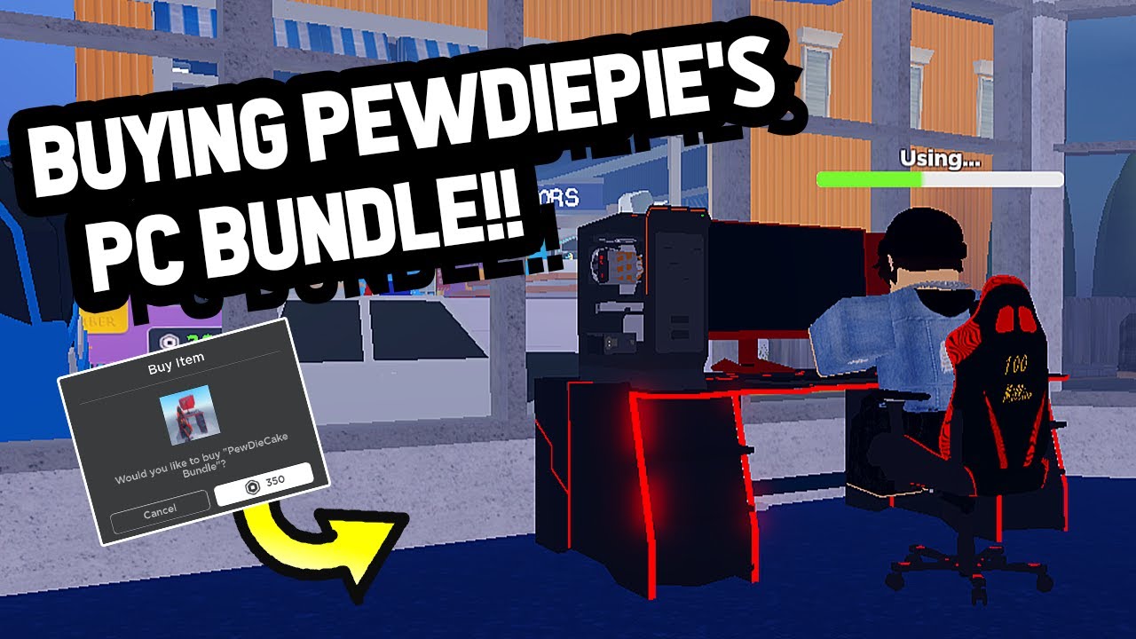 I Bought the "PewDiePie" Bundle in Roblox Build a Gaming PC 2 👀 - YouTube