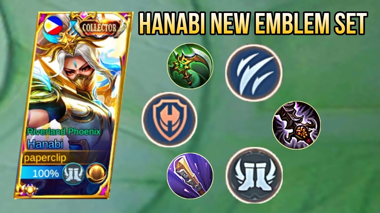 TRY THIS NEW HANABI EMBLEM SET! MLBB - YouTube