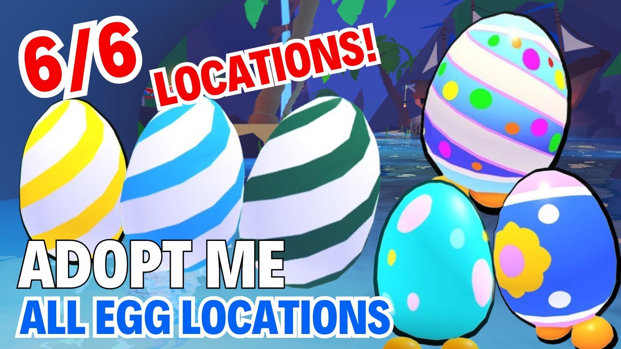🥚All Easter Egg Locations How To Get Easter Eggs Fast in AdoptMe 2024 ...