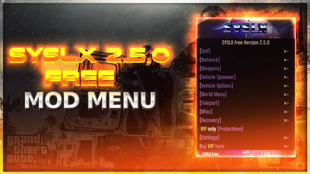 GTA V Online 1.52 | SYSLX 2.5.0 | GTA 5 Mod Menu PC | FREE | - YouTube