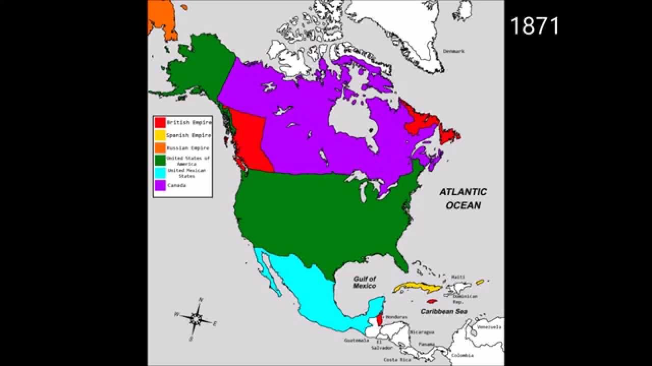 Territorial Evolution of North America - YouTube