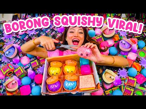 BORONG SQUISHY VIRAL PULUHAN JUTA🤯GUNTING DUMPLING GLITTER & NEEDOH?! 😭😱