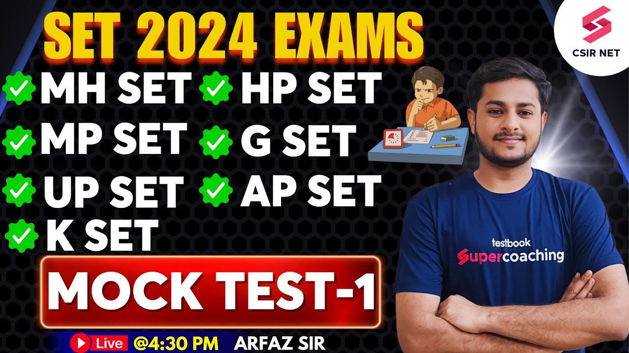 SET 2024 | MH SET | HP SET | MP SET | G SET | UP SET | AP SET | K SET ...