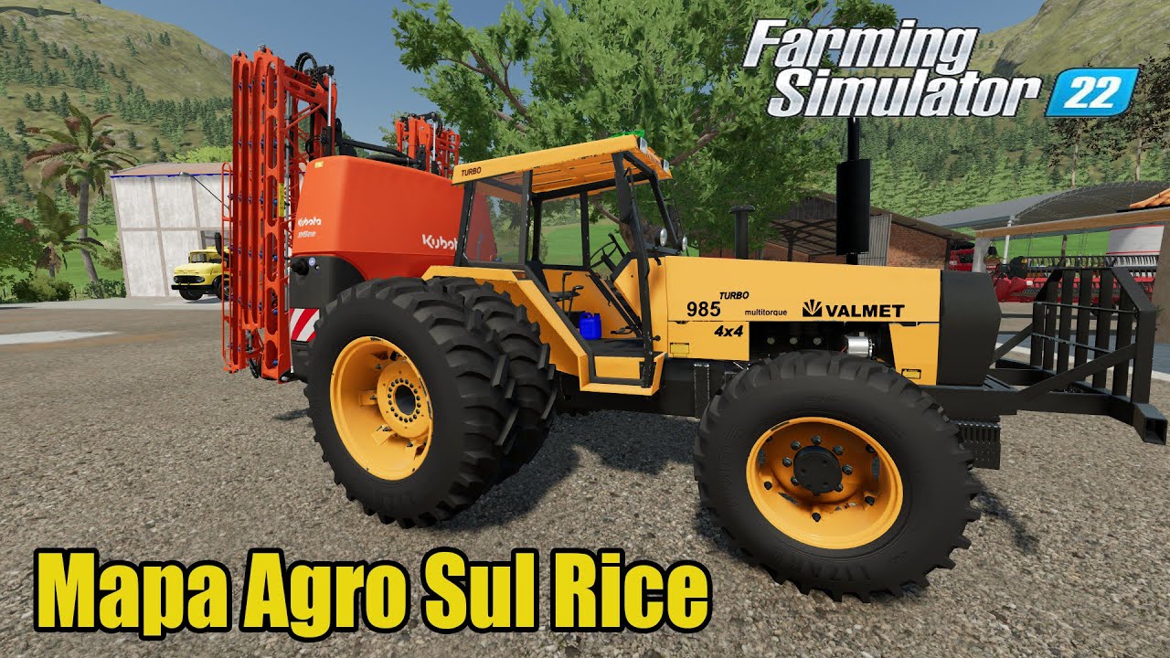 Farming Simulator 22 : Mapa Agro Sul Rice - YouTube