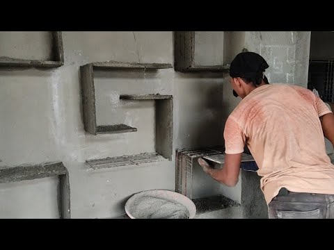 Modern Cement almari design making process / construction of rcc work ...