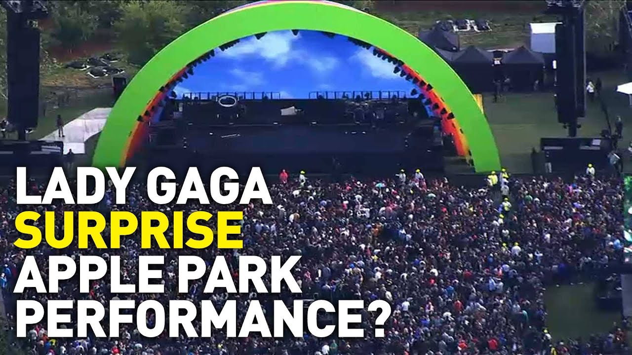 Stage Set for Lady Gaga Performance at Apple Park [RAW VIDEO] - YouTube