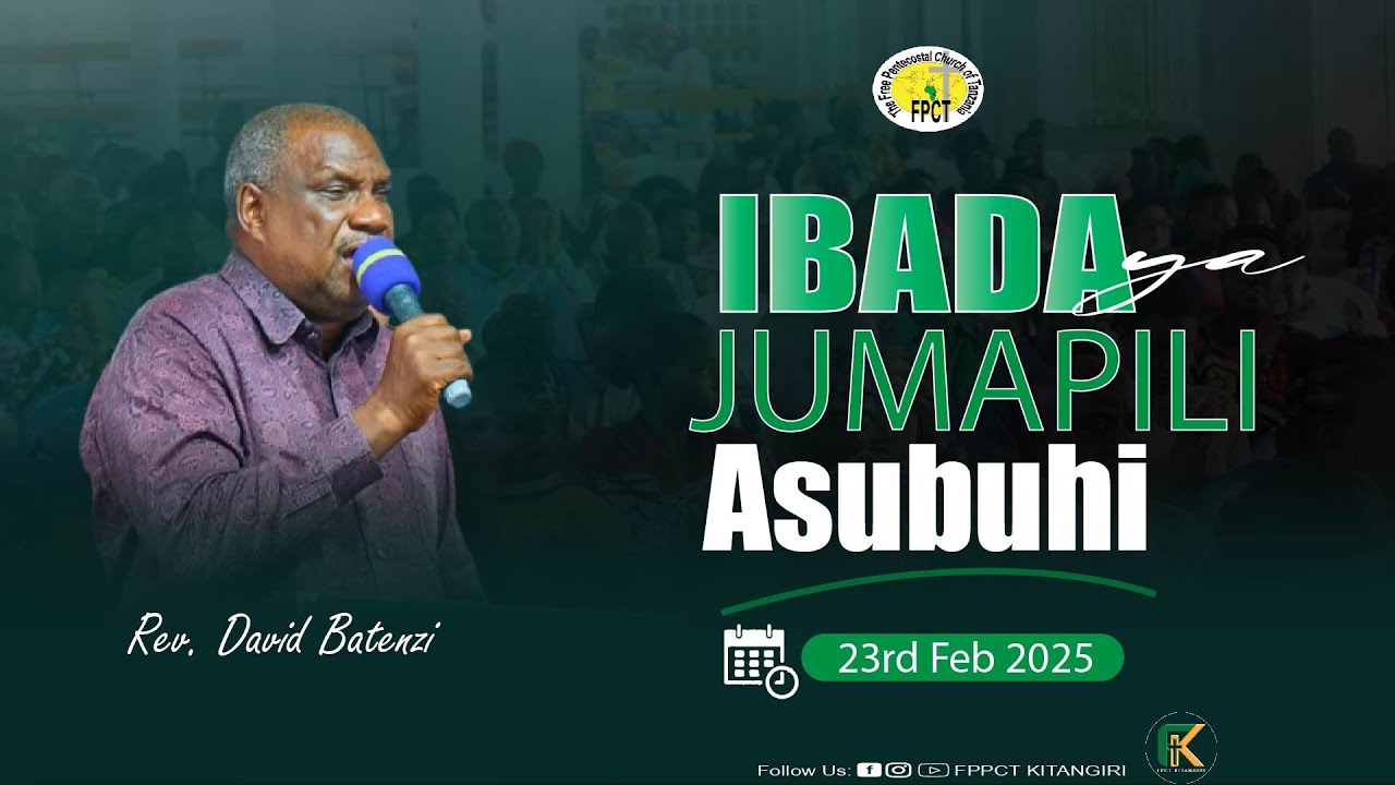 🔴🆕LIVE- IBADA YA JUMAPILI ASUBUHI | REV. DAVID BATENZI | FPCT KITANGIRI ...