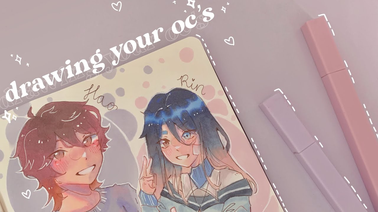 drawing your oc’s 03 // chill and chatty draw with me 🍥🍧 - YouTube