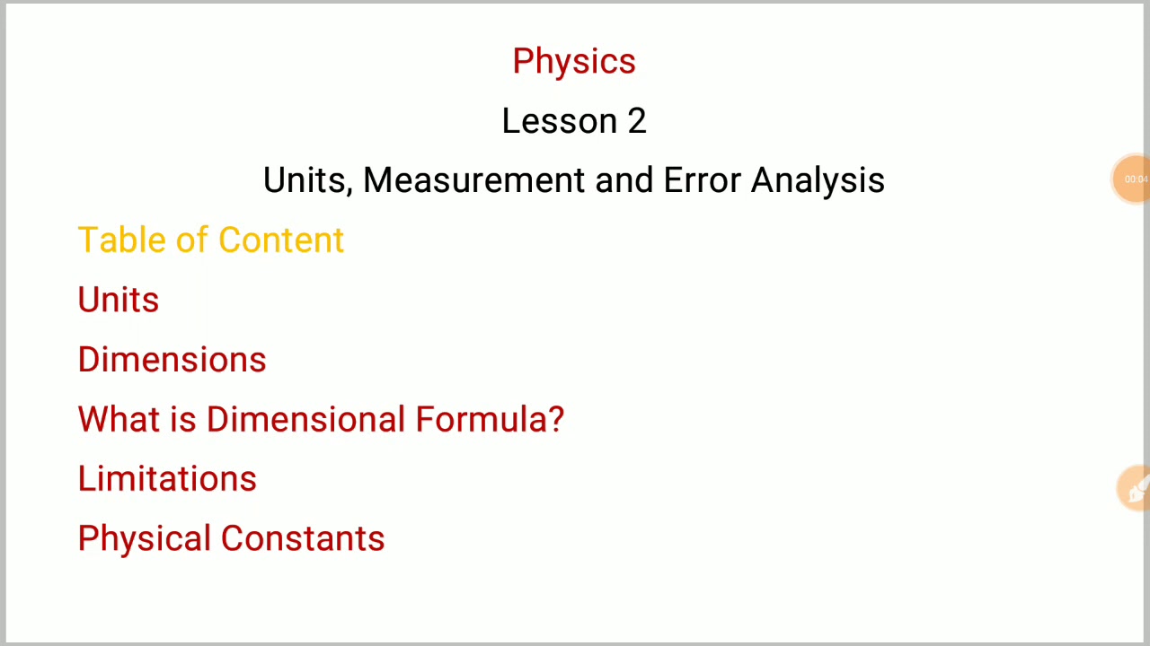 Physics | Class 11 l Units, Measurement and Error Analysis | Part 2 ...