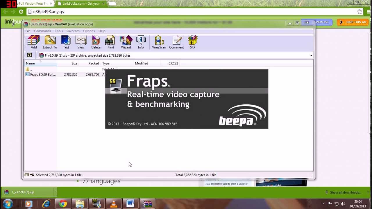 How To Install Fraps 3.5.99 Full Version - YouTube