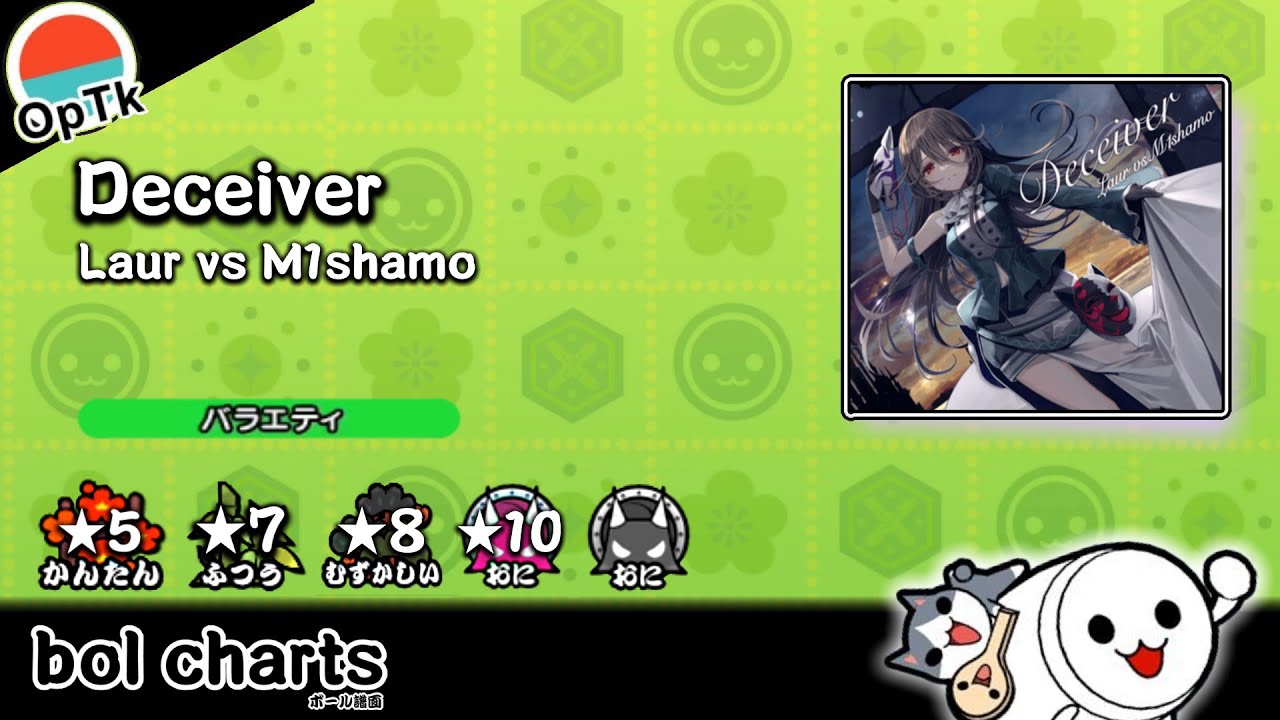 [OpenTaiko．New Laur song baby] Deceiver 全難易度 [創作譜面] - YouTube