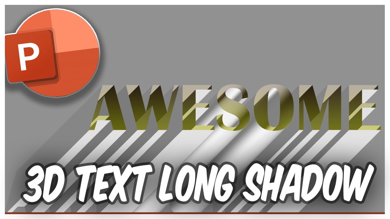 3D Text Long Shadow Effect PowerPoint Tutorial For Beginners - YouTube